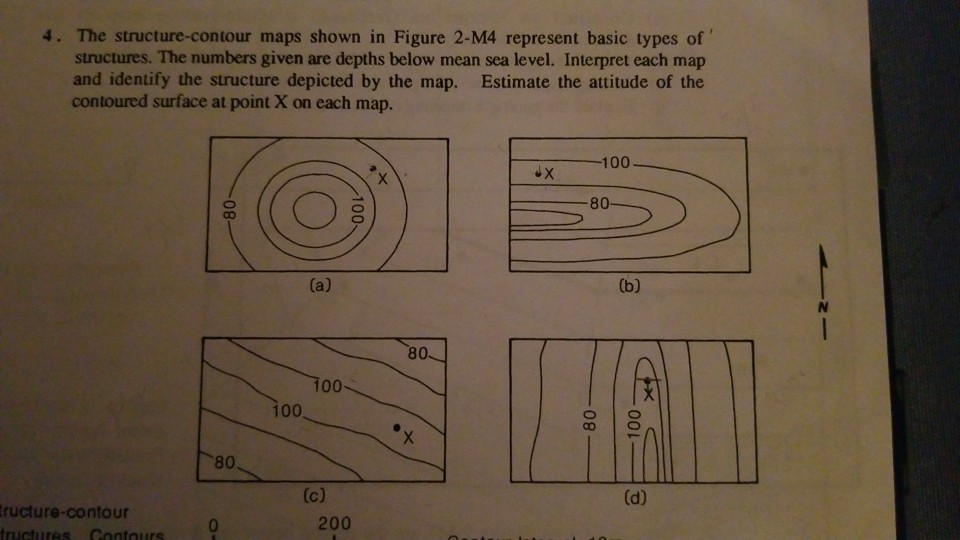 Solved 4· The structure-contour maps shown in Figure 2-M4 | Chegg.com