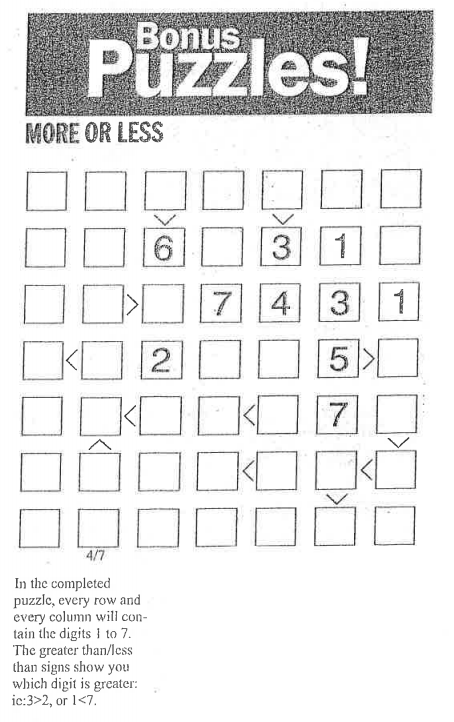Solved In the completed puzzle, every row and every column | Chegg.com