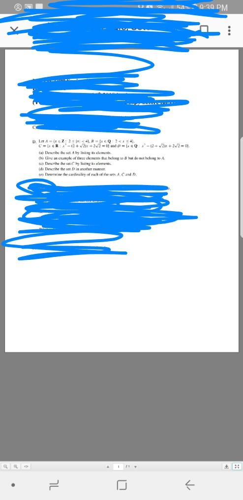 Solved a) Desunibe the sel A by listing iRs clements ici | Chegg.com