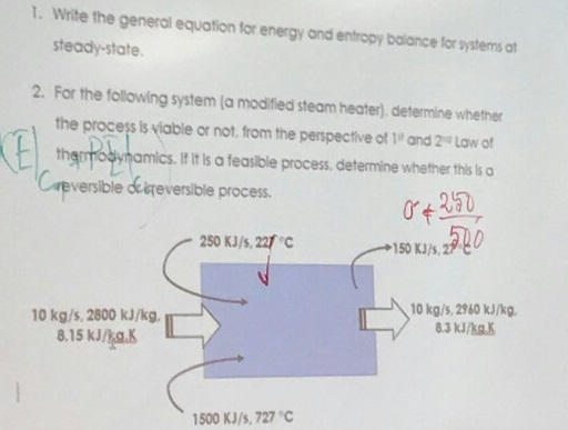 Solved Write the general equation for energy and entropy | Chegg.com