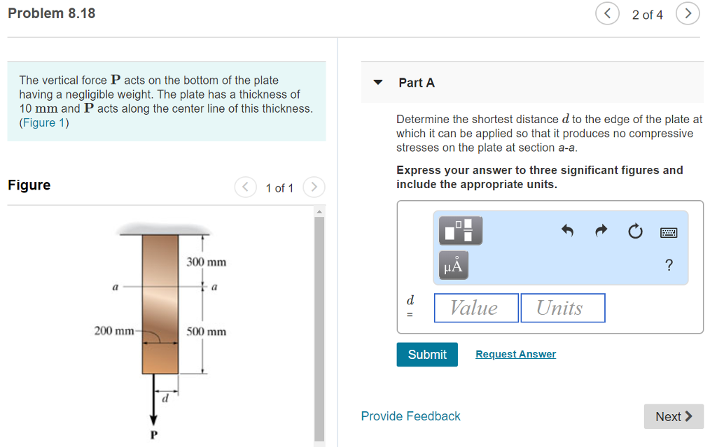 Solved Problem 8.18 2 of 4 The vertical force P acts on the | Chegg.com