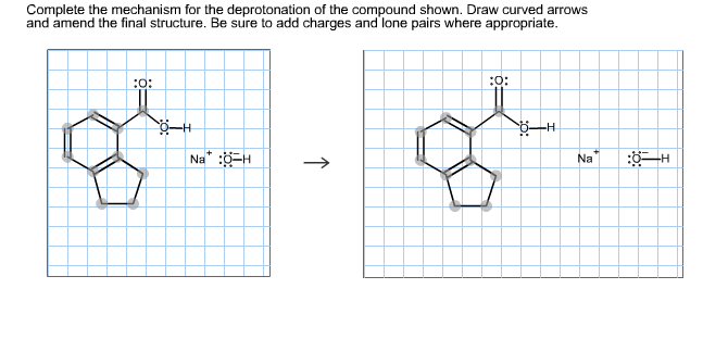 Solved Complete the mechanism for the deprotonation of the | Chegg.com