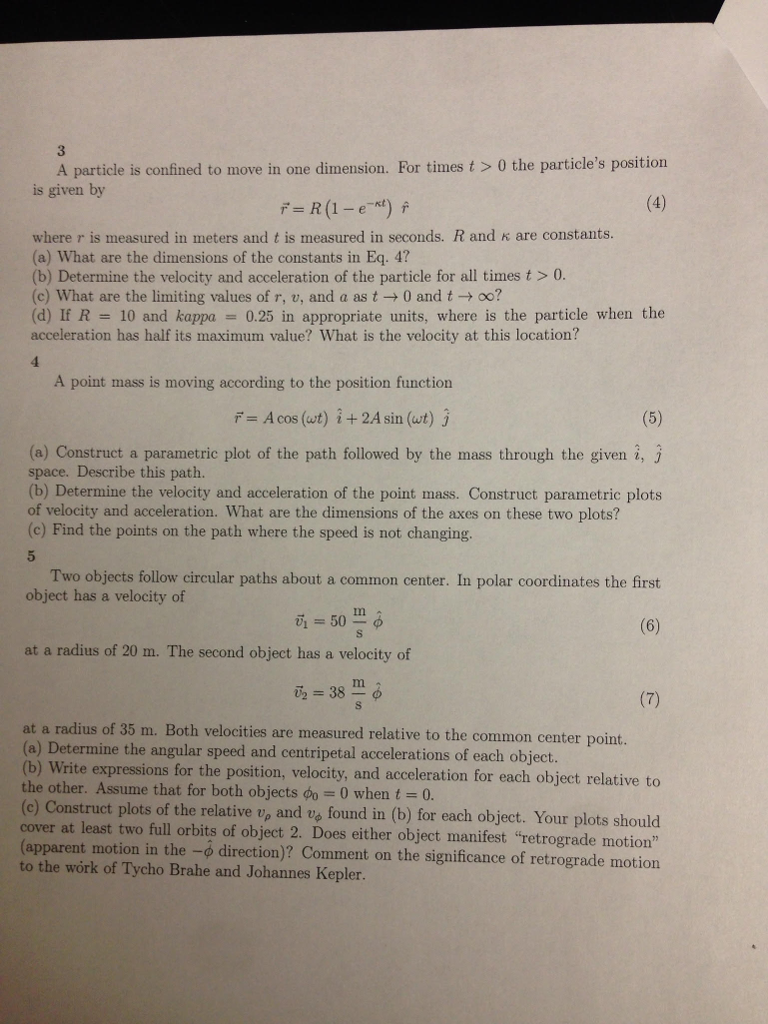 Solved A particle is confined to move in one dimension. For | Chegg.com