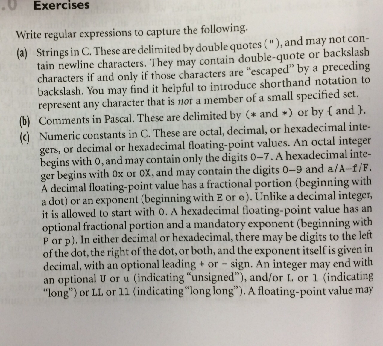 Regular Expressions: Write Regular Expressions | Chegg.com
