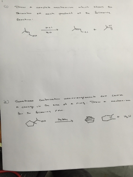 Solved Draw a complete mechanism which shows the each | Chegg.com