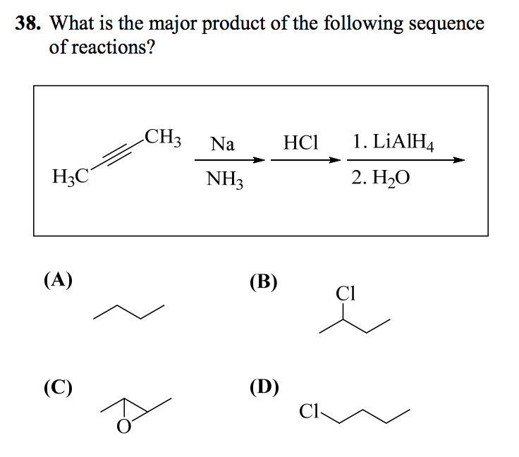 Solved What is the major product of the following sequence | Chegg.com