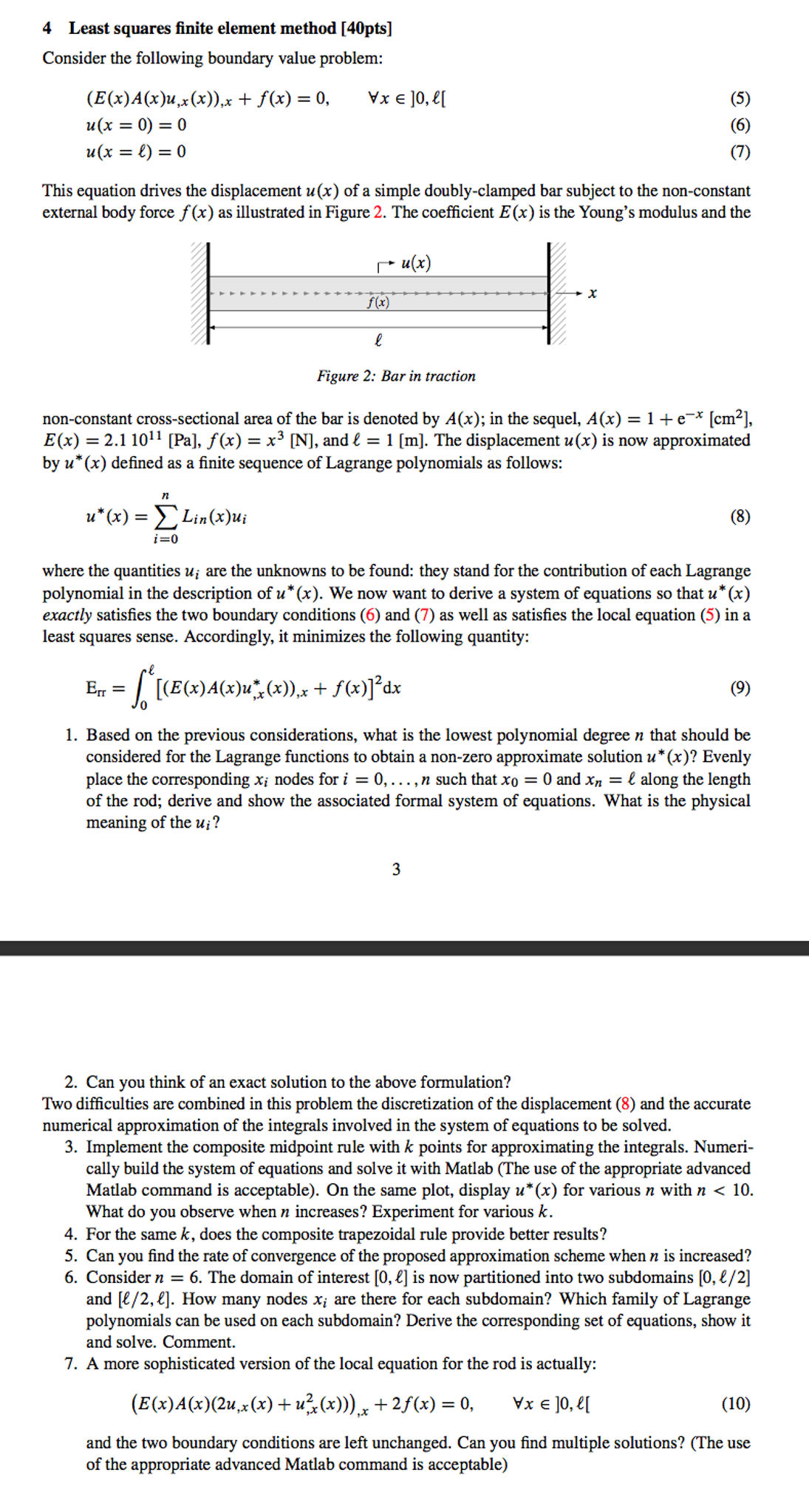 Solved Least Squares Finite Element Method Consider The