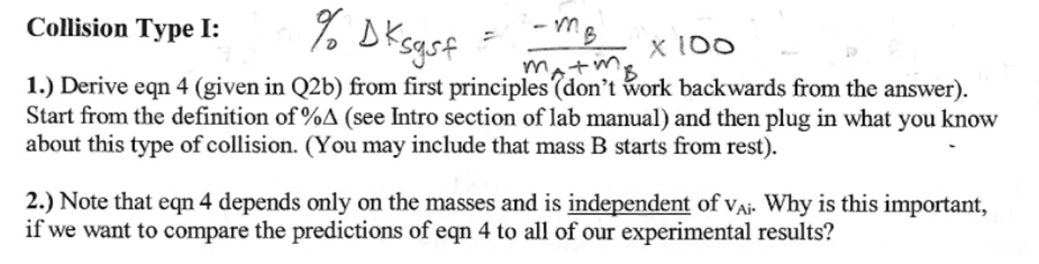 Solved Derive eqn 4 (given in Q2b) from first principles | Chegg.com