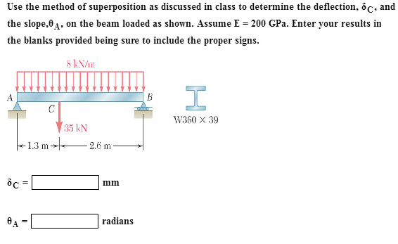 Solved Use the method of superposition as discussed in class | Chegg.com