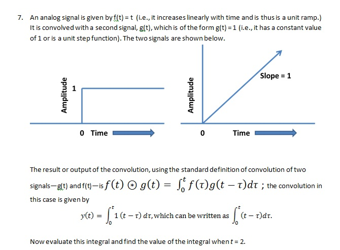Solved An analog signal is given by f(t) = t (i.e., it | Chegg.com
