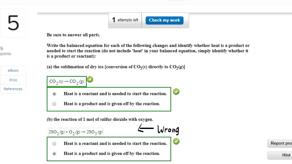 Solved 5 1 attempts left Check my work Be sure to answer all | Chegg.com