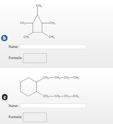 Solved Name each of the following cyclic alkanes, and | Chegg.com