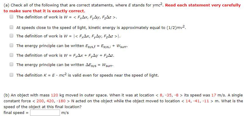 Solved (a) Check all of the following that are correct | Chegg.com Solved (a) Check all of the following that are correct | Chegg.com