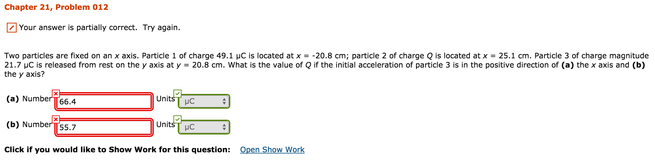 Solved Two particles are fixed on an x axis. Particle 1 of | Chegg.com