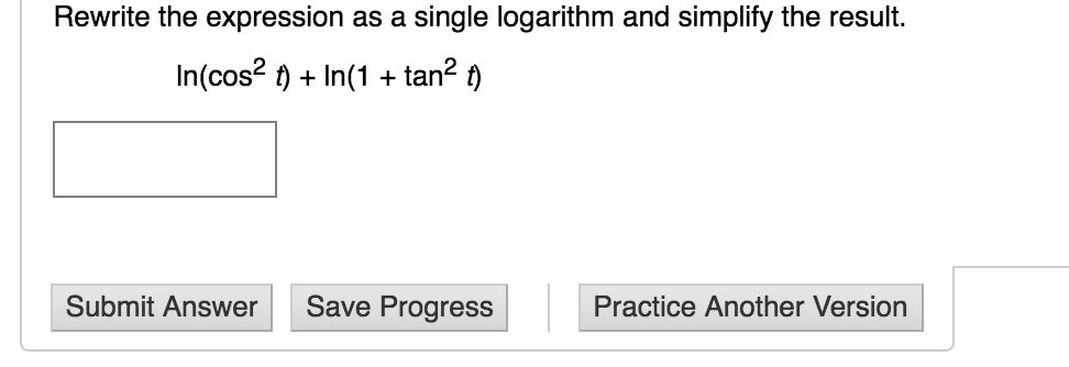 Solved Rewrite the expression as a single logarithm and | Chegg.com