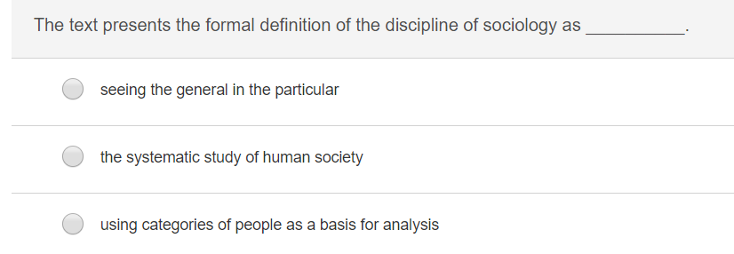 Formal Sociology