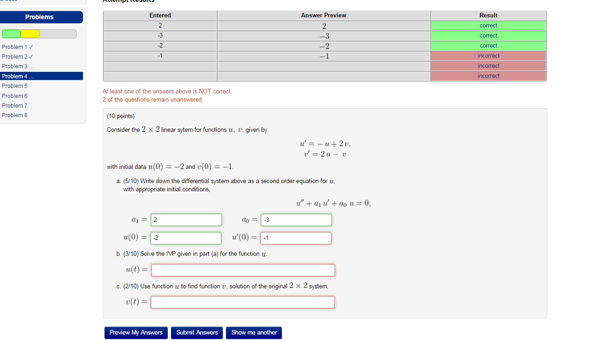 Solved CALC 4 5.1 LINEAR SYSTEMS NEED HELP WITH PARTS | Chegg.com
