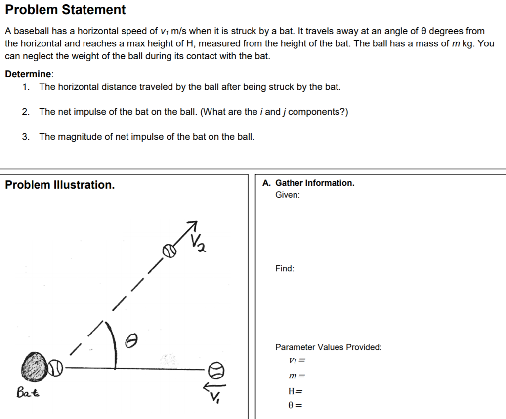 Solved A baseball has a horizontal speed of v1 m/s when it | Chegg.com