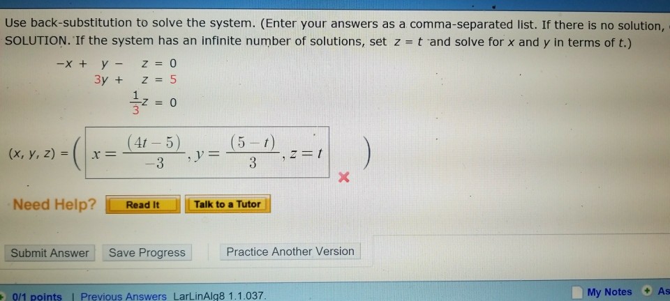 Solved Use back-substitution to solve the system. (Enter | Chegg.com Solved Use back-substitution to solve the system. (Enter | Chegg.com