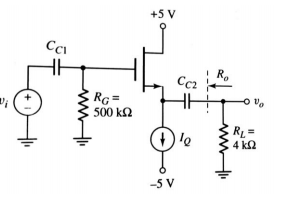 Solved Consider the source follower circuit in the figure. | Chegg.com