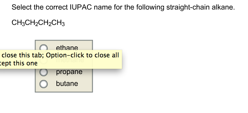 Solved Select the correct IUPAC name for the following | Chegg.com