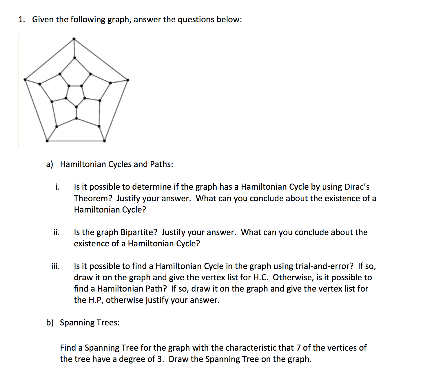 Solved Given the following graph, answer the questions | Chegg.com
