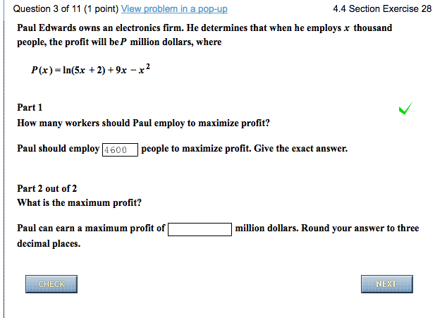 Solved Question 3 of 11 (1 point) View problem in a pop-up | Chegg.com