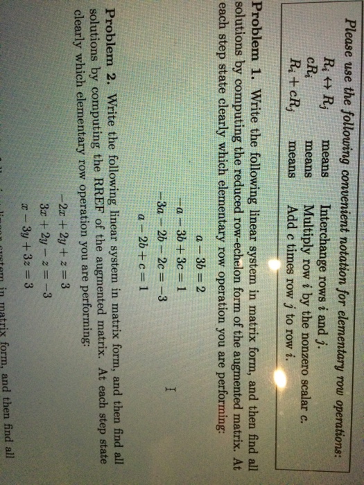 Solved Write the following linear system in matrix form, and | Chegg.com