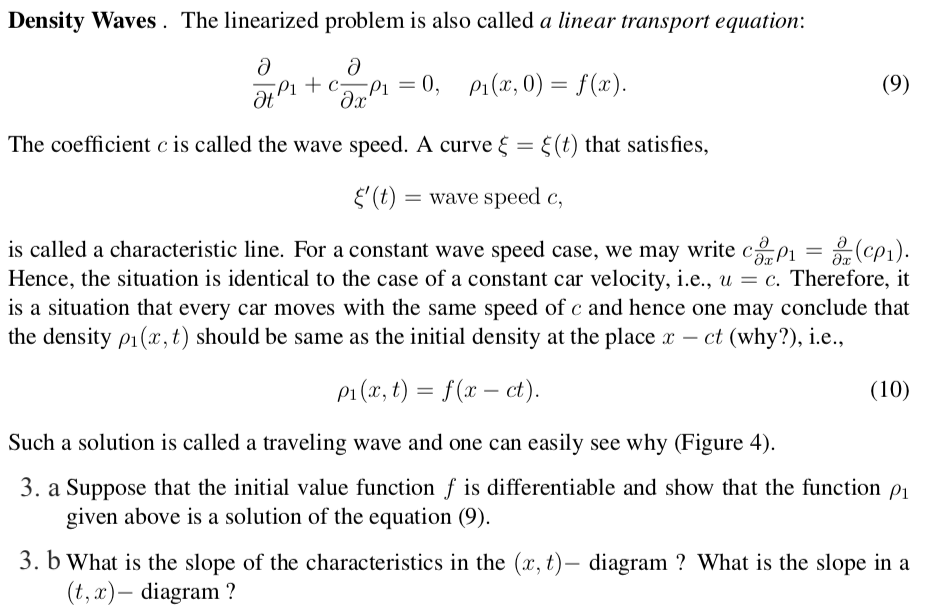 Solved Density Waves. The linearized problem is also called | Chegg.com