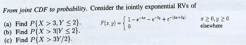 Solved From joint CDF to probability. Consider the jointly | Chegg.com
