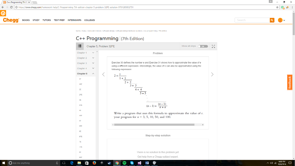 Solved ← > C 3 htosi ww cheqq.com homework | Chegg.com