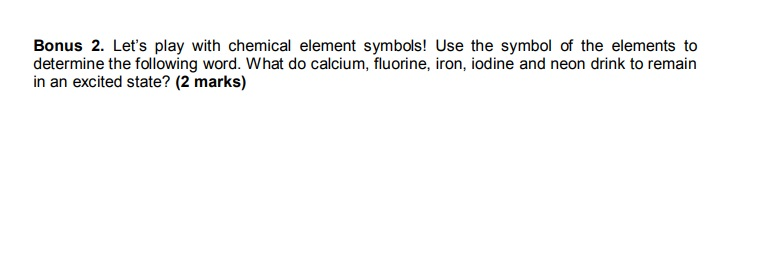 Solved Lets Play With Chemical Element Symbols Use The