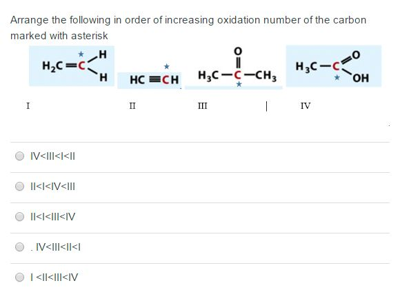 Solved Arrange the following in order of increasing | Chegg.com