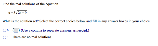 Solved Find the real solutions of the equation. x = 3 | Chegg.com