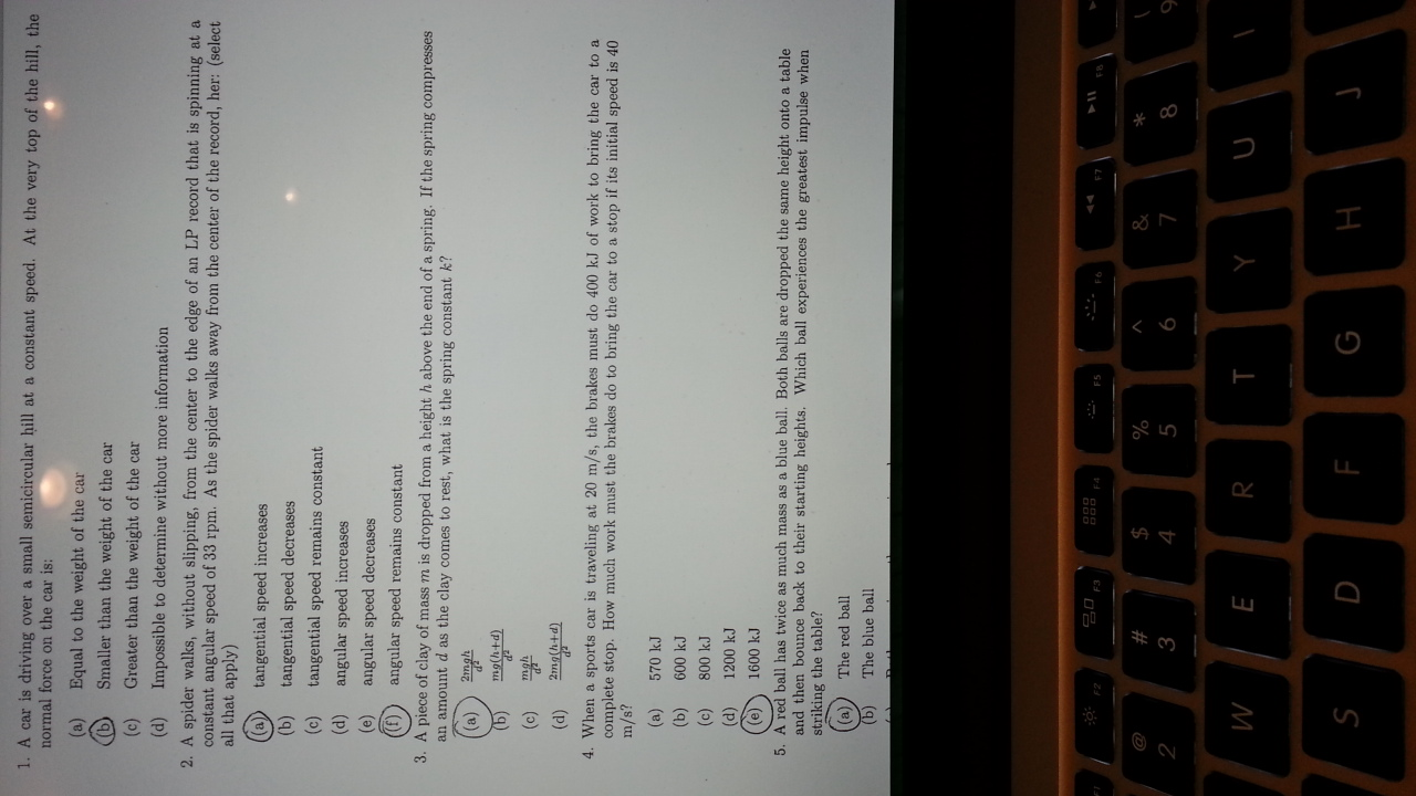 Solved 1. A car is driving over a semicircular hill at a | Chegg.com