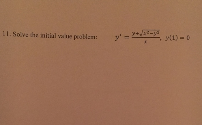 Solved Solve the initial value problem: y' = y_squareroot | Chegg.com