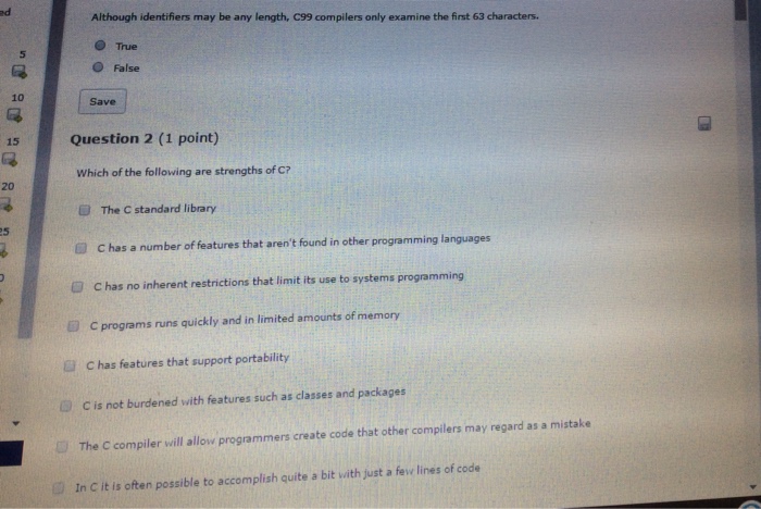 Solved Although identifiers may be any length. C99 compilers | Chegg.com