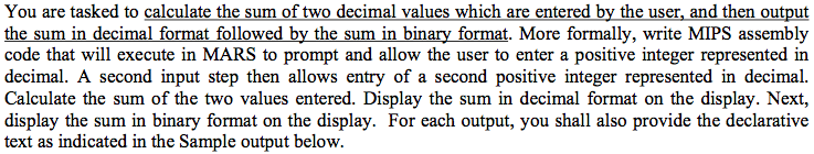 Solved Calculate Sum, using MARS Simulator for MIPS | Chegg.com