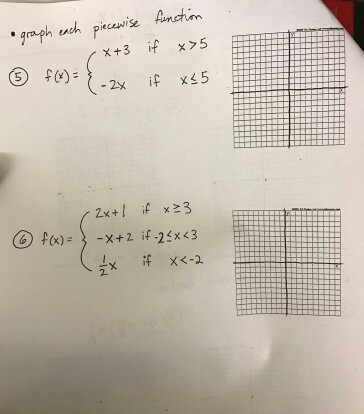 Solved Graph each piecewise function f(x) = {x + 3 if x > 5 | Chegg.com