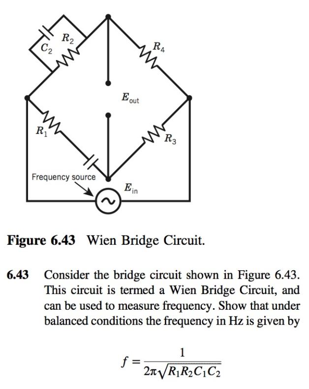 Solved C2 4 out R3 Frequency source in Figure 6.43 Wien | Chegg.com