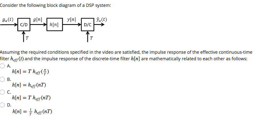 Solved Consider the following block diagram of a DSP system: | Chegg.com