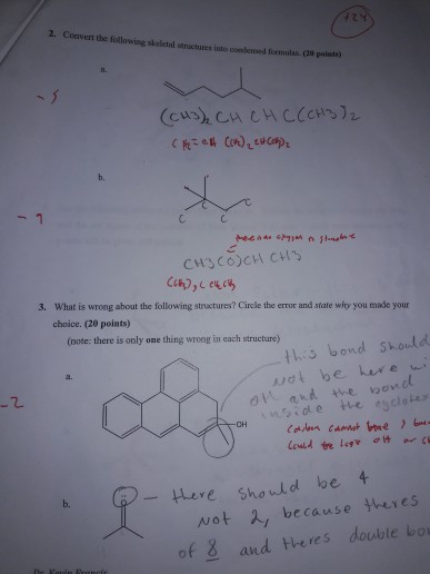 Solved 1. Convert the following into skeletal structures. | Chegg.com