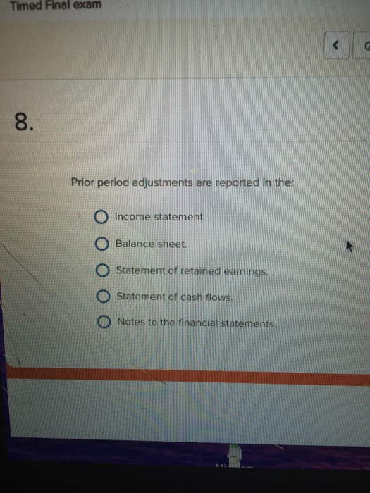 Solved Prior period adjustments are reported in the: Income | Chegg.com Solved Prior period adjustments are reported in the: Income | Chegg.com