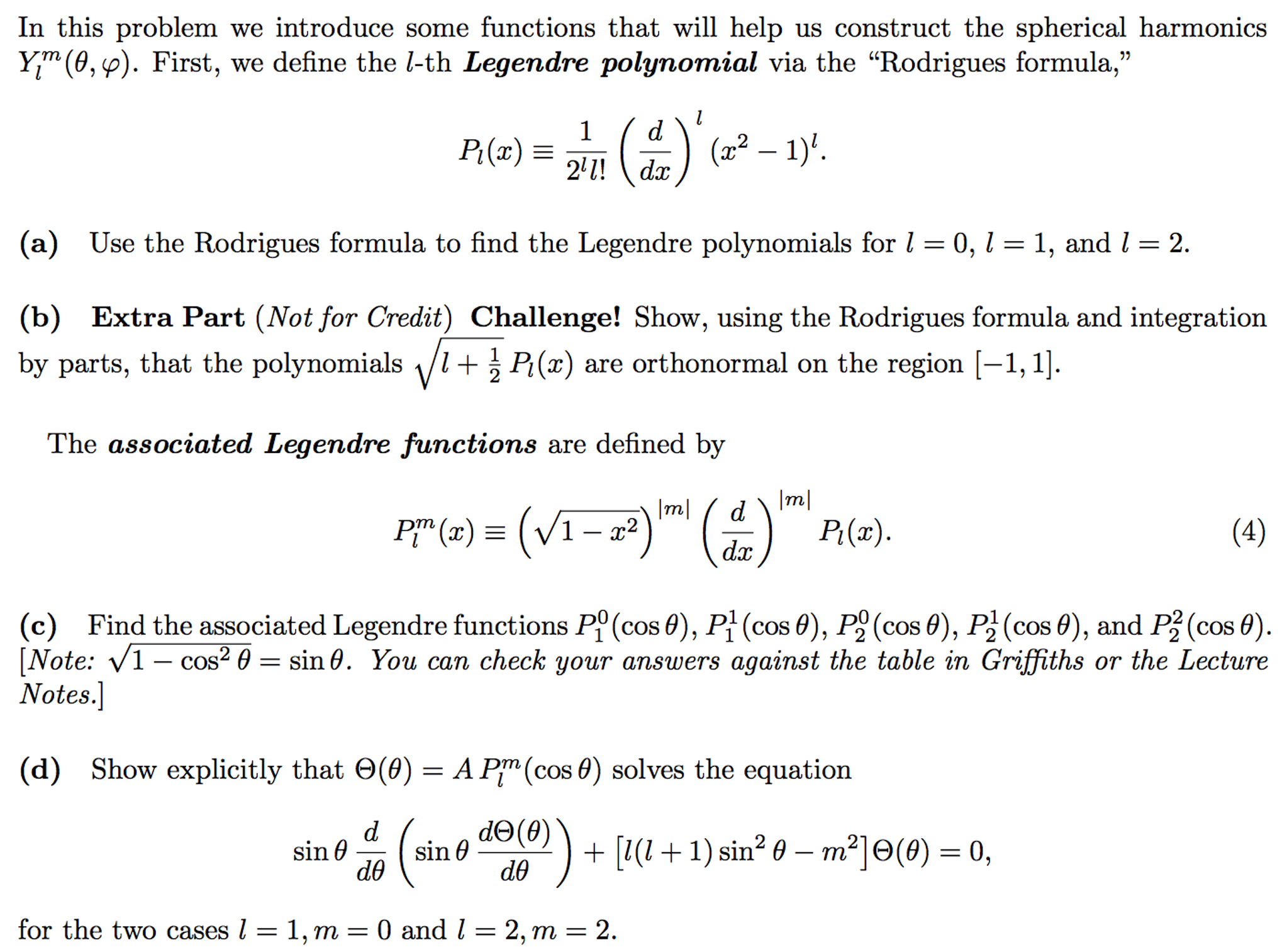 Solved 5 Legendre Polynomials Show That The Functions - vrogue.co Solved 5 Legendre Polynomials Show That The Functions - vrogue.co