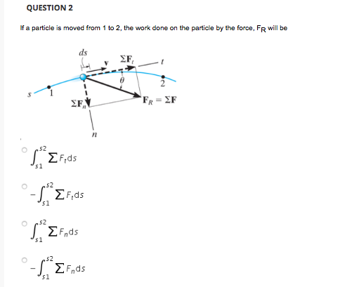 Solved If a particle is moved from 1 to 2, the work done on | Chegg.com