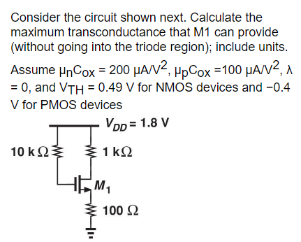 Solved Consider the circuit shown next. Calculate the | Chegg.com