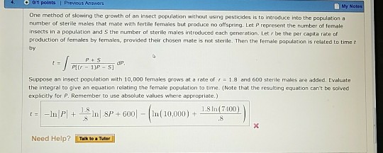 Solved 4 ort points 1 Previous Answers My Notes One method | Chegg.com