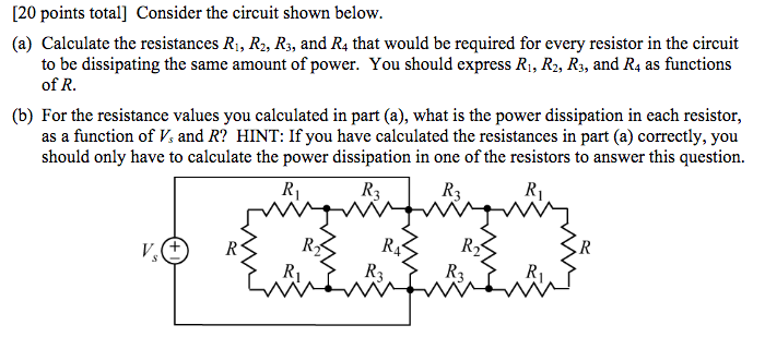 Solved 20 points total] Consider the circuit shown below. | Chegg.com