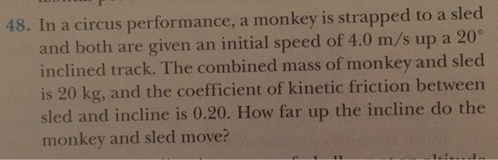 Solved In a circus performance, a monkey is strapped to a | Chegg.com