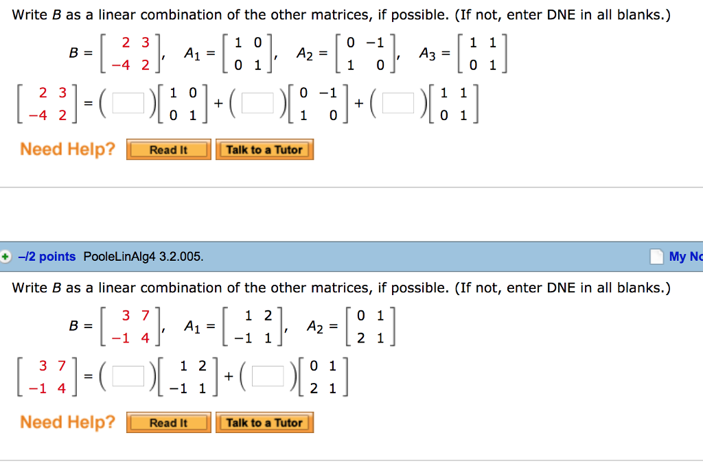 Solved Find the general form of the span of the indicated | Chegg.com